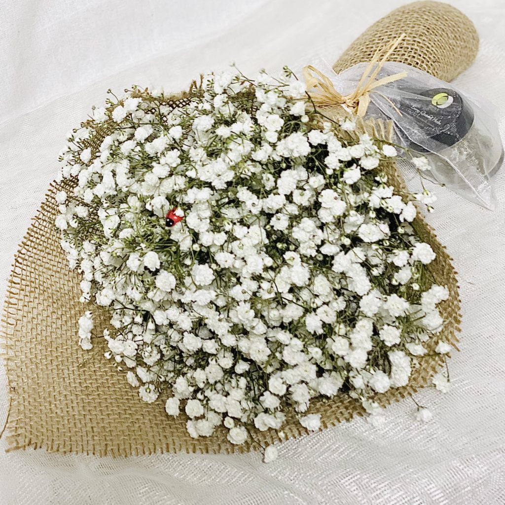 Mini Purity Gyp Bouquet - Floral Affairs gyp bouquet delivered