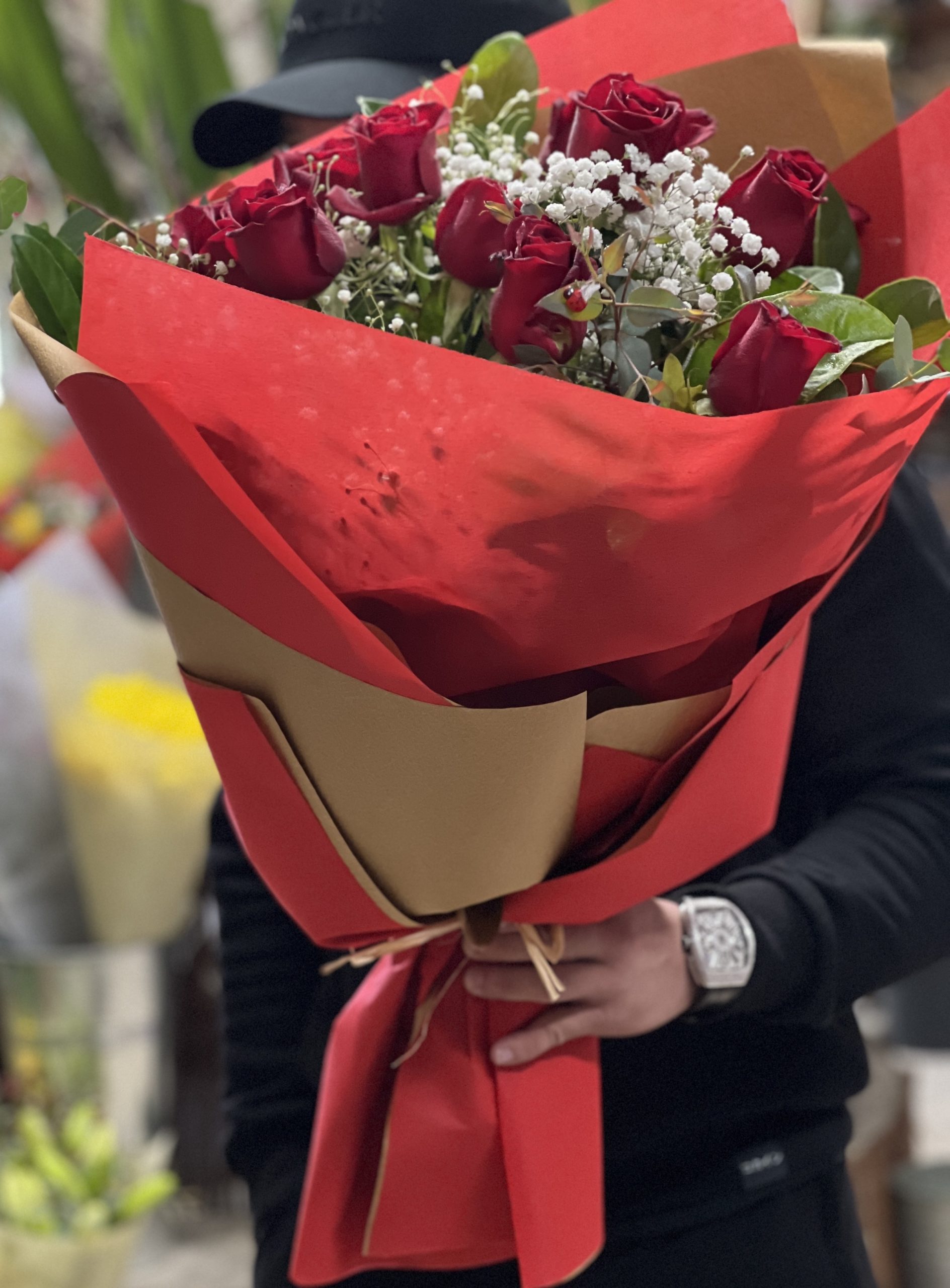 Dozen Red Rose Bouquet - Floral Affairs Red rose delivery Sunshine ...